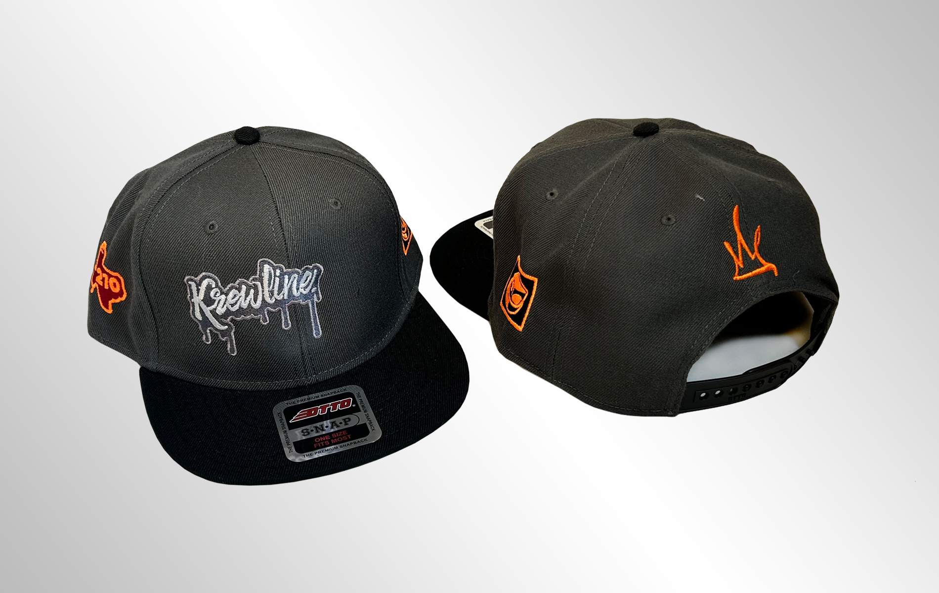 Grey Snap Back Baseball cap - Krewline